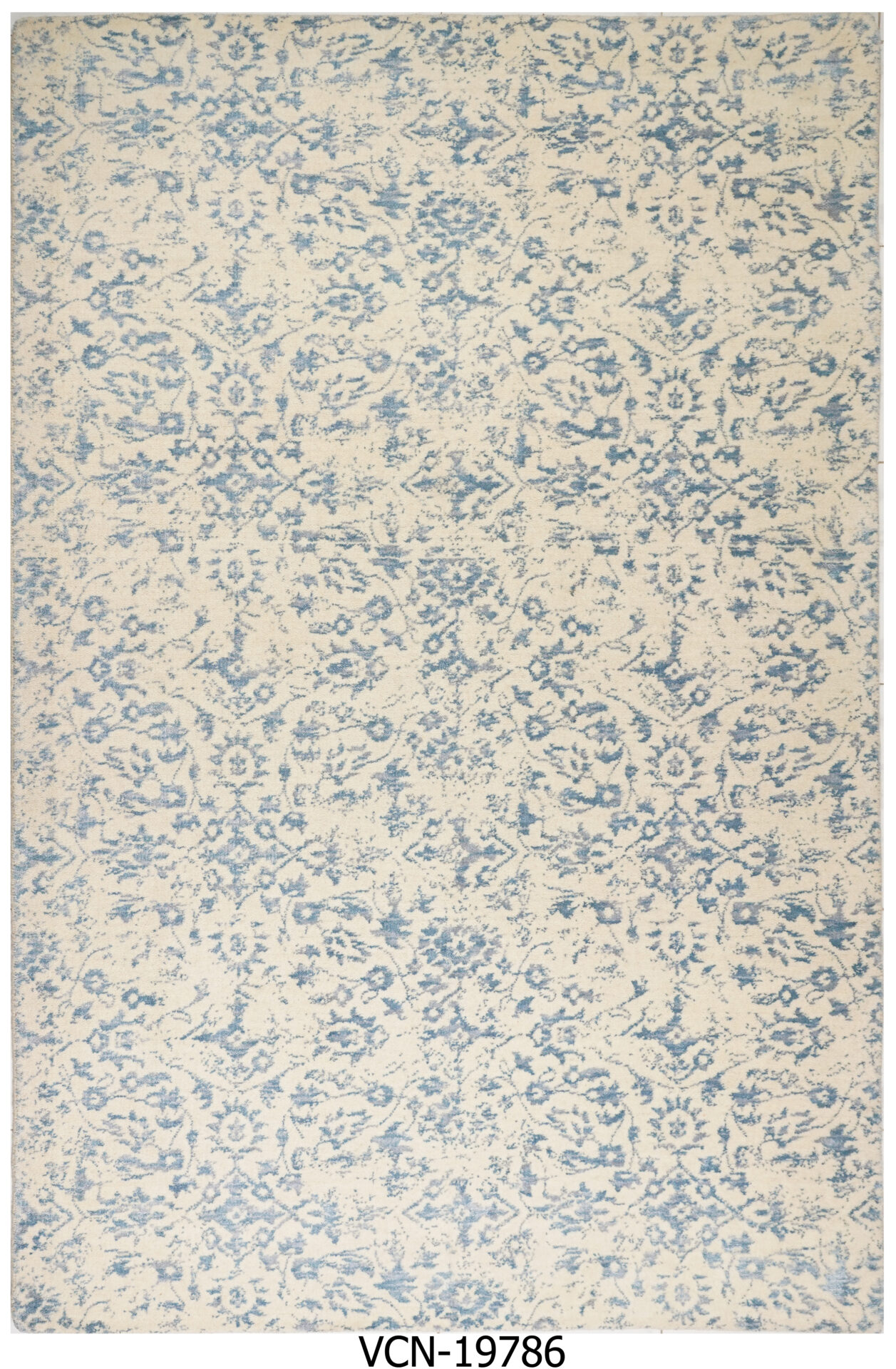 Azure Bloom Hand Knotted Woolen Carpets - Artline Creation