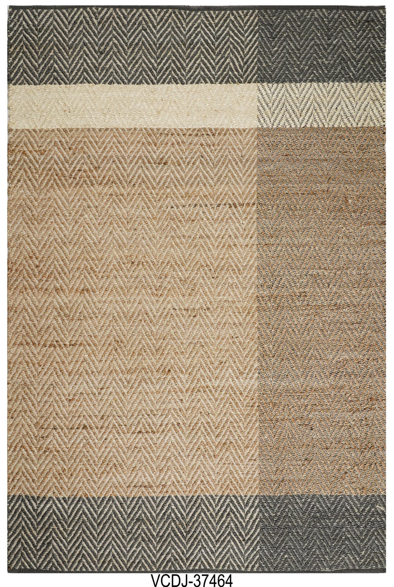 Beige Balance Hand Woven Jute Rugs - Artline Creation